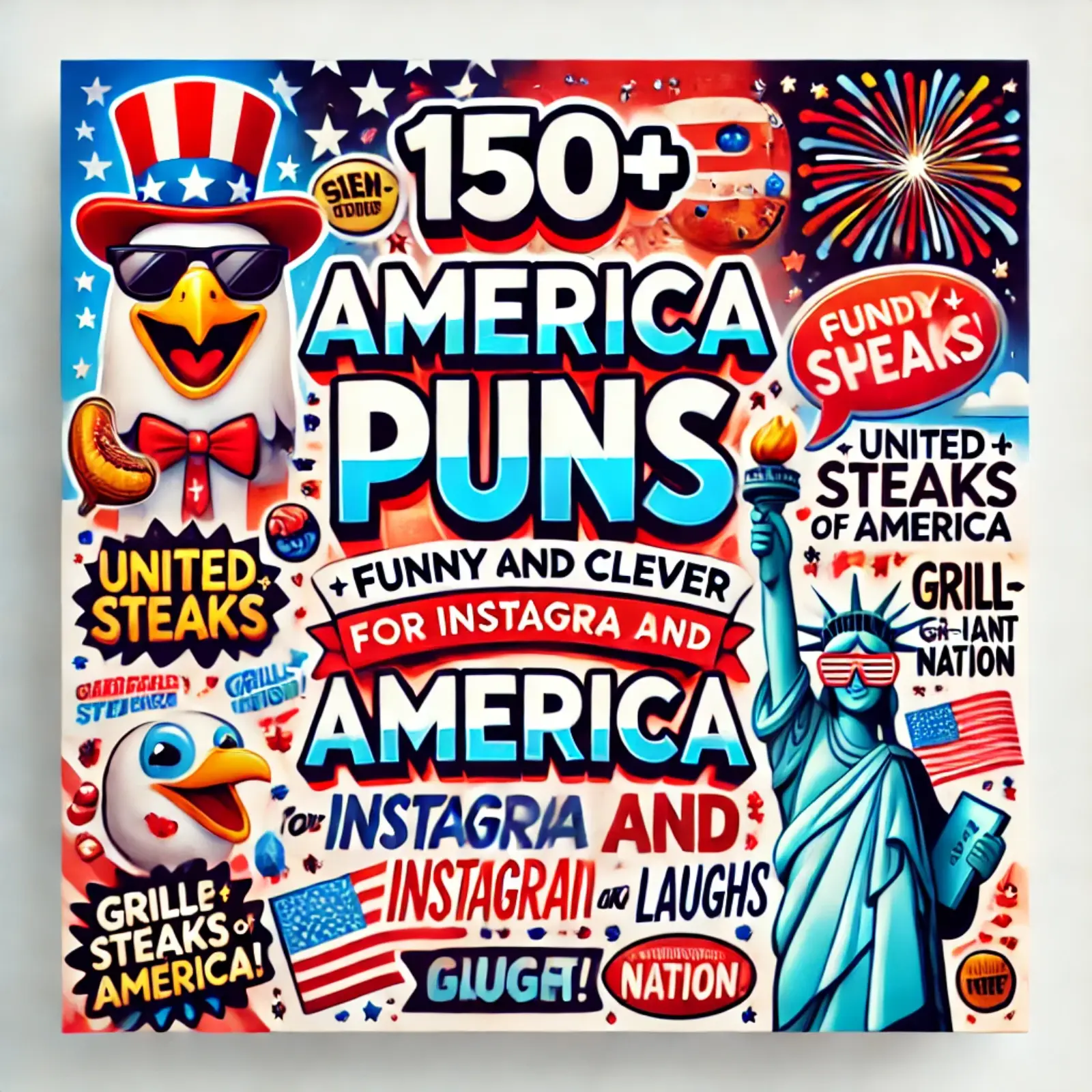 150+ Funny And Clever America Puns for Instagram And Laughs - punnybook.com